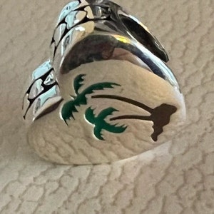 Pandora Florida Exclusive Palm Tree Heart Charm - Etsy