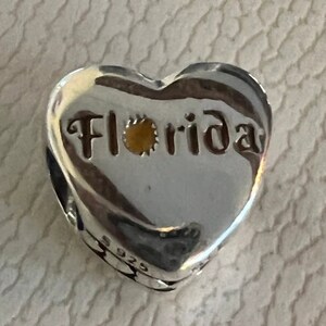 Pandora Florida Exclusive Palm Tree Heart Charm - Etsy