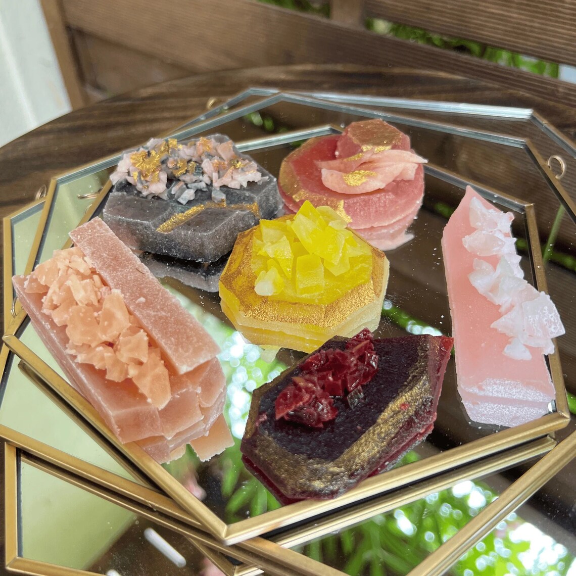 Jade Creation Box 6 Edible Crystals Handmade Vegan Kohakutou Red Fruit ...