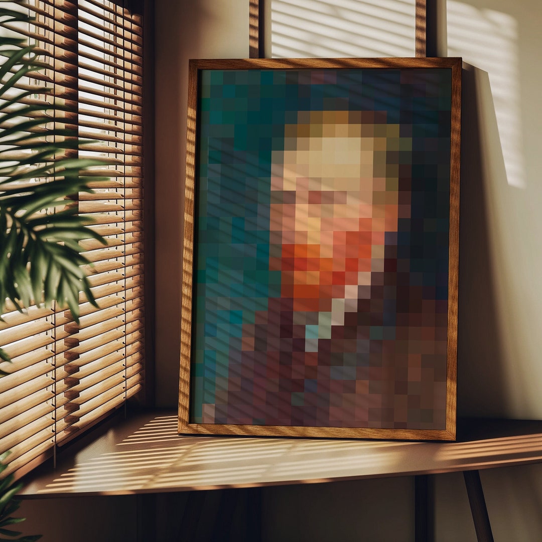 Vincent Van Gogh Artwork Oil Painting Pixelart Living Room Wall Decor ...