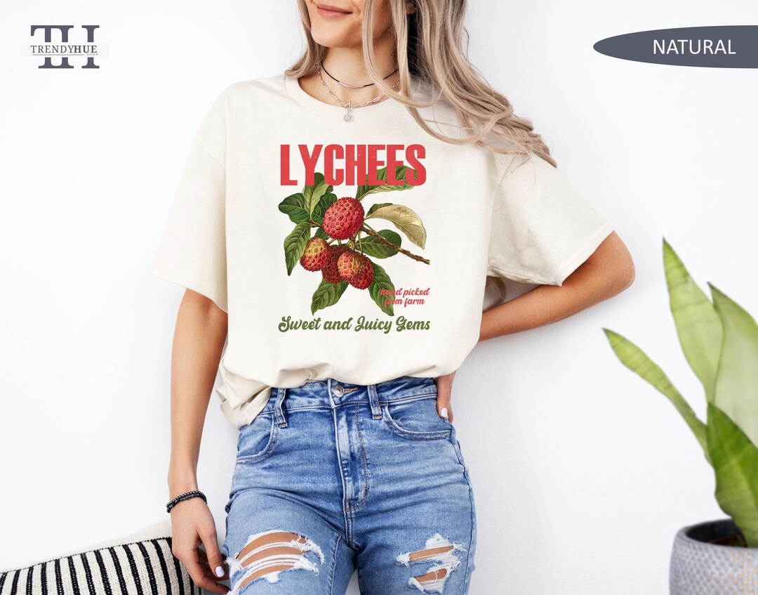 Retro Lychees Graphic Shirt, Vintage Fruits Shirt, Vintage Lychees T ...
