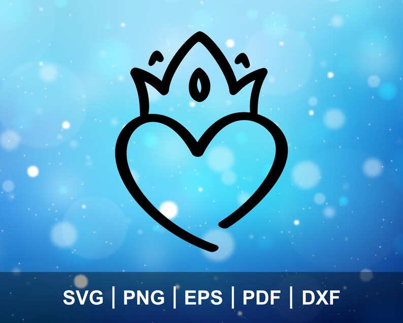 Heart Svg Queen Crown Svg Love Svg Cut File Crown Clipart Hearts