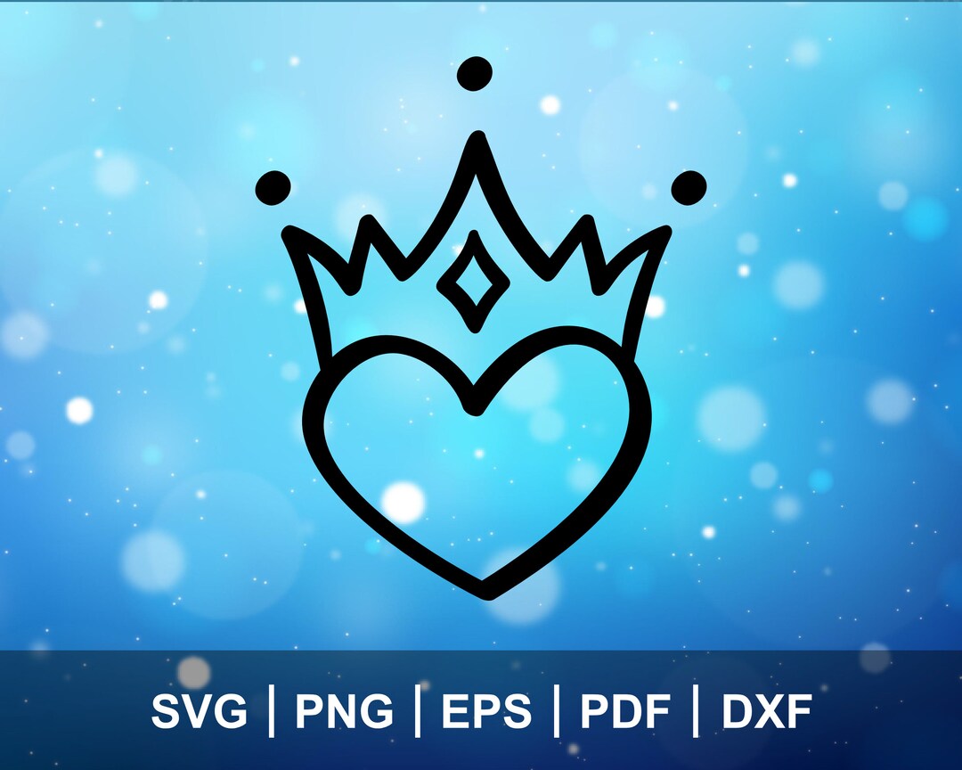 Heart SVG Queen Crown SVG Love SVG Cut File Crown Clipart - Etsy Denmark