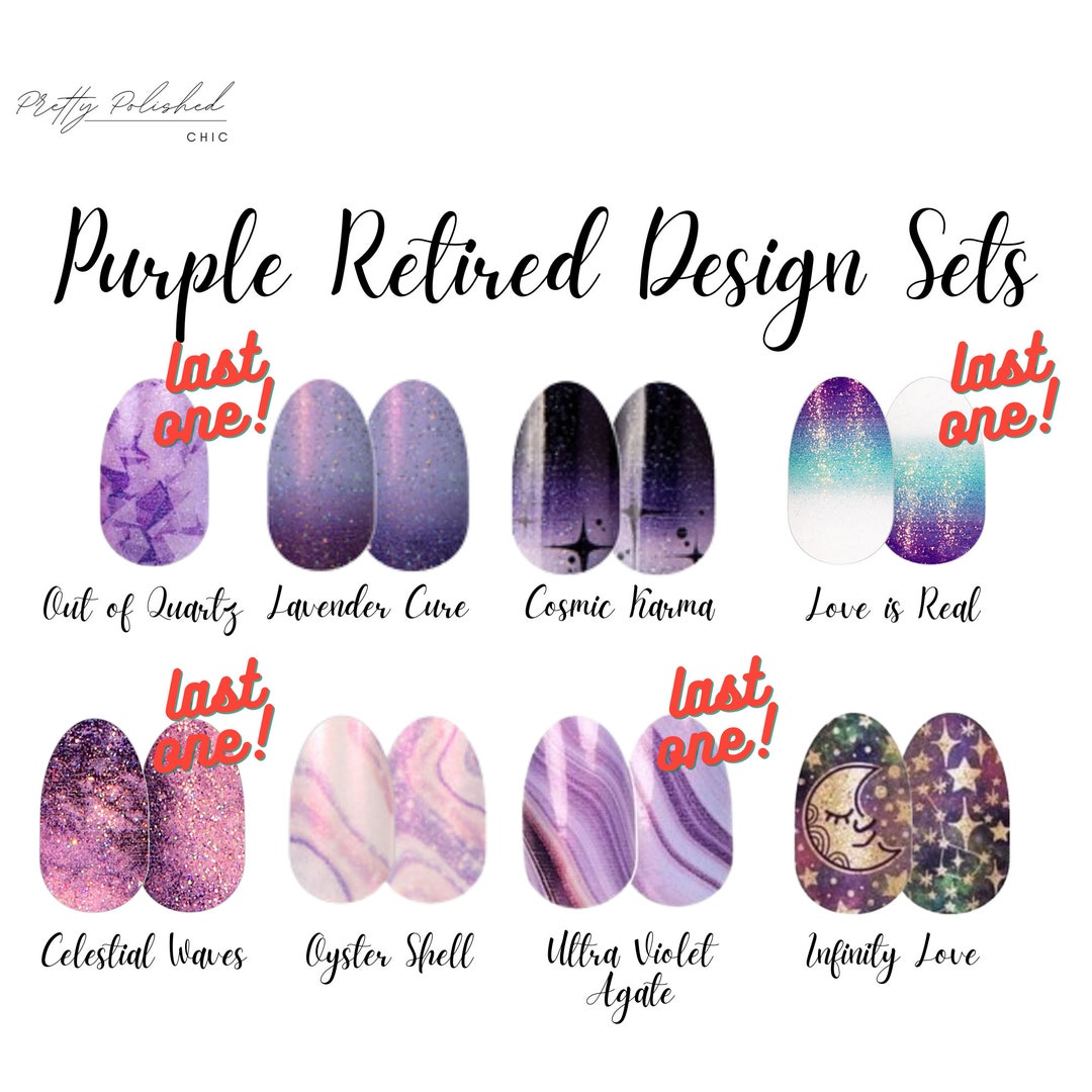 Color Street Retired PURPLE Designs 100% Real Nail Polish Made in the ...