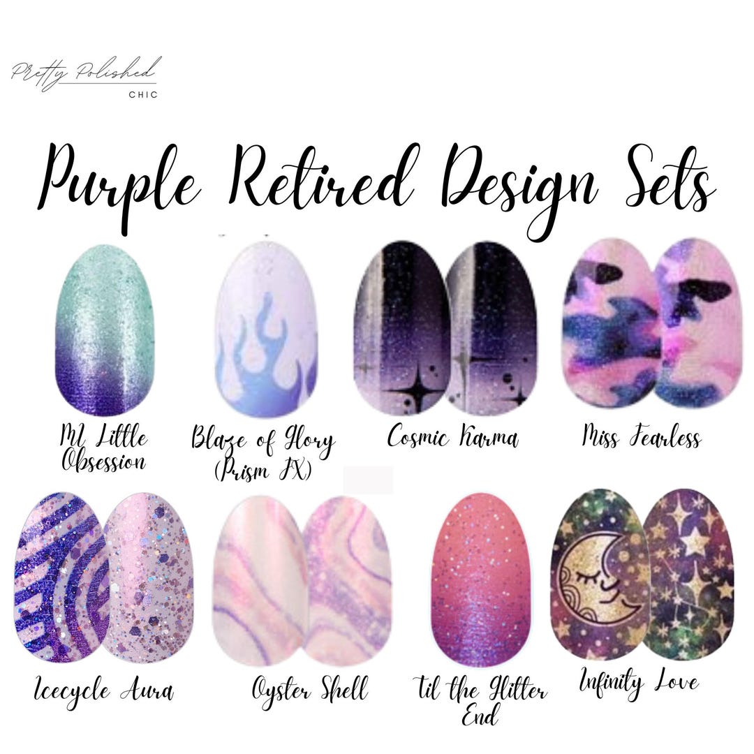 Color Street Retired PURPLE Designs 100% Real Nail Polish Made in the ...