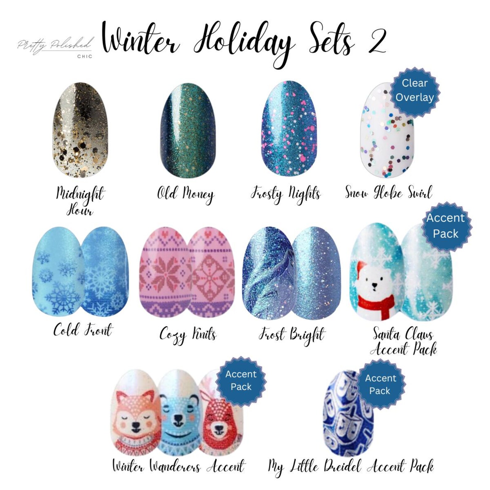 Winter Holiday Christmas Sets *color Street * Christmas/chanukah/new ...