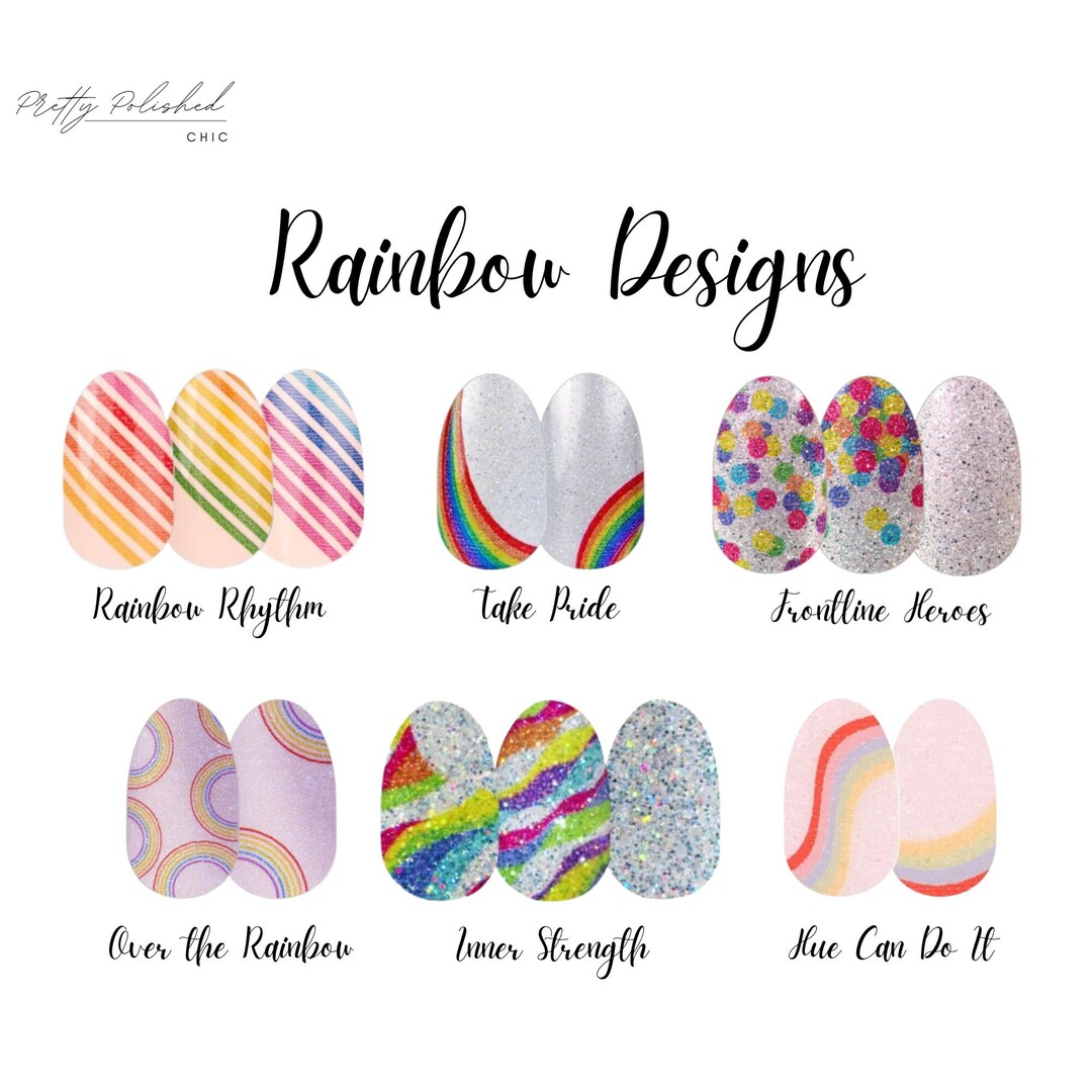 Color Street Retired RAINBOW Designs 100% Real Nail Polish Made in the ...