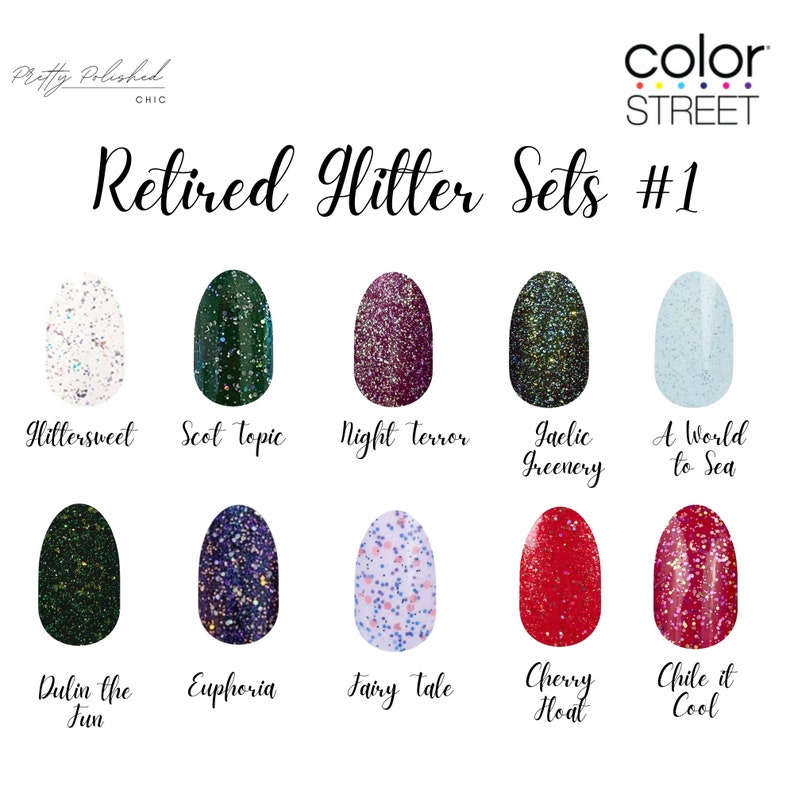 Color Street Retired Glitter Sets 100% Real Nail Polish - Etsy