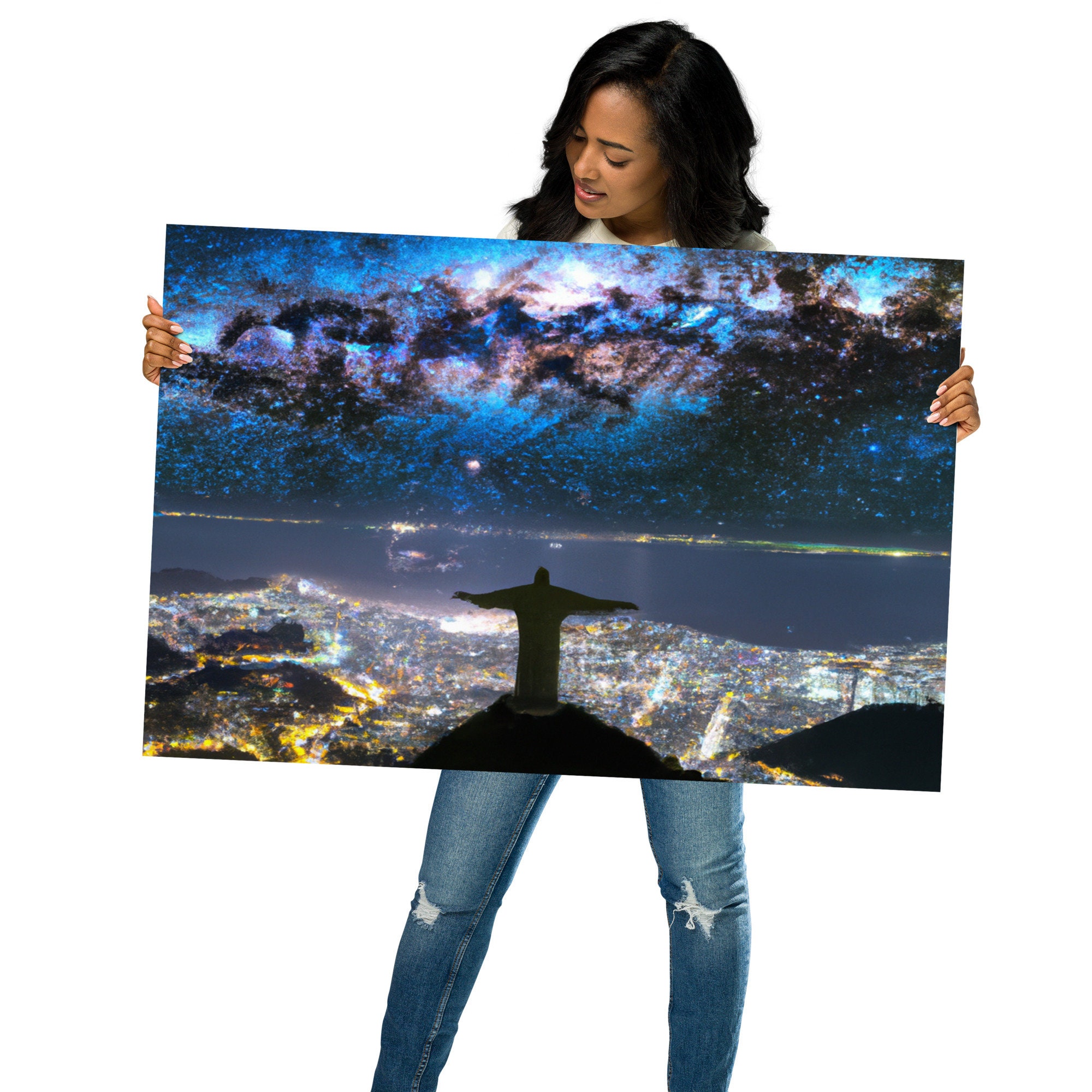 Christ the Redeemer Poster - Brazilian Landmark Wall Art Print - Etsy