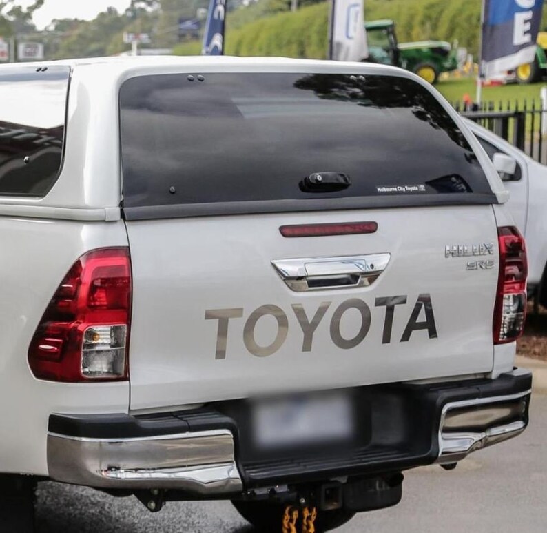 Brushed Chrome TOYOTA Hilux Tailgate Decal Sticker 2004-onward ...