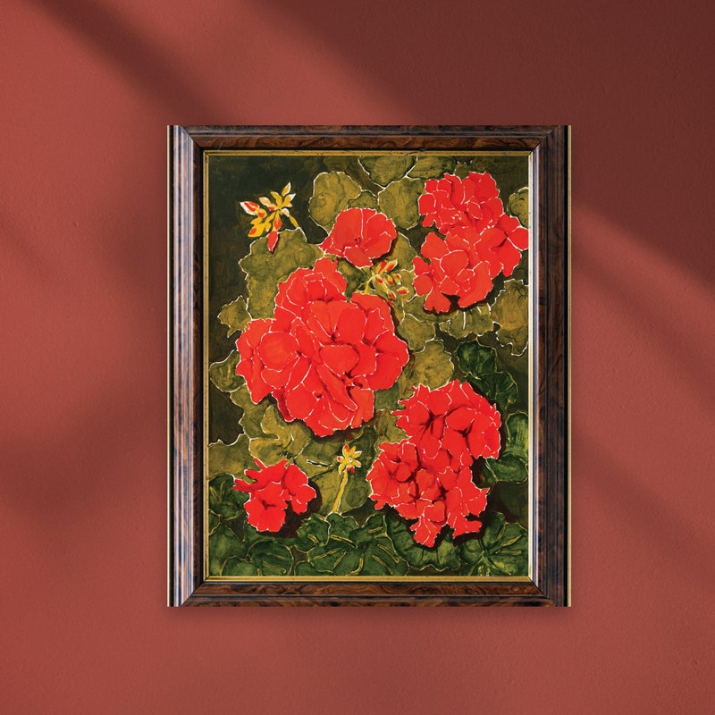 Geranium Painting - Etsy