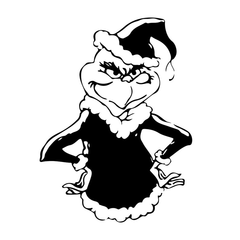 Grinch Face SVG, Grinch Clip Art, Grinch Ornament, Grinch Smile ...