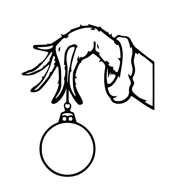 Grinch Hand SVG, Grinch Clip Art, Grinch Ornament, Grinch Smile ...