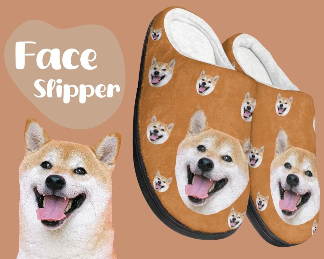 Custom Face Slippers , Custom Dog House Shoes , Dog Custom Slippers ,37 ...
