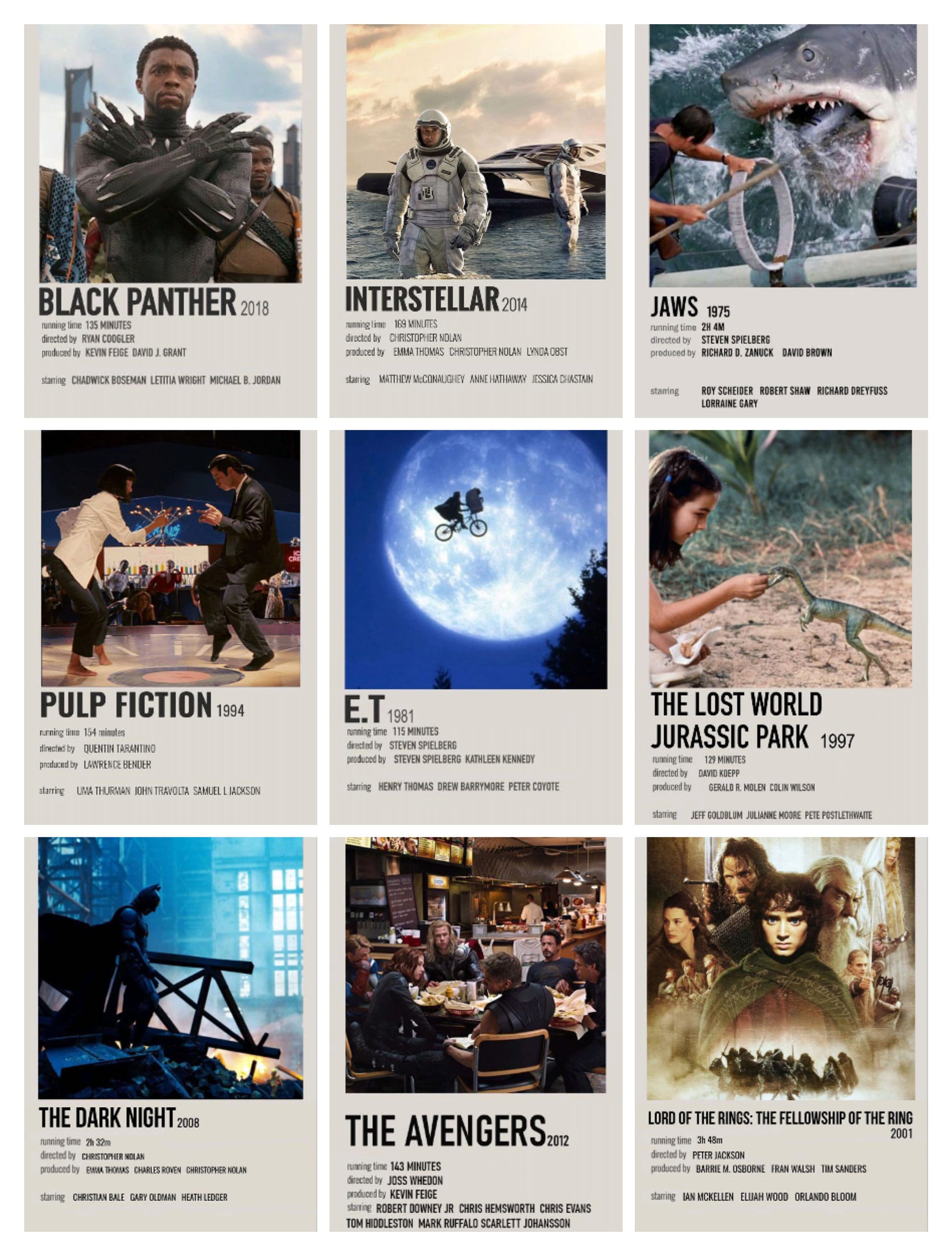 Minimalist Movie Poster Kit: Vintage Film Collage (digital Download) - Etsy