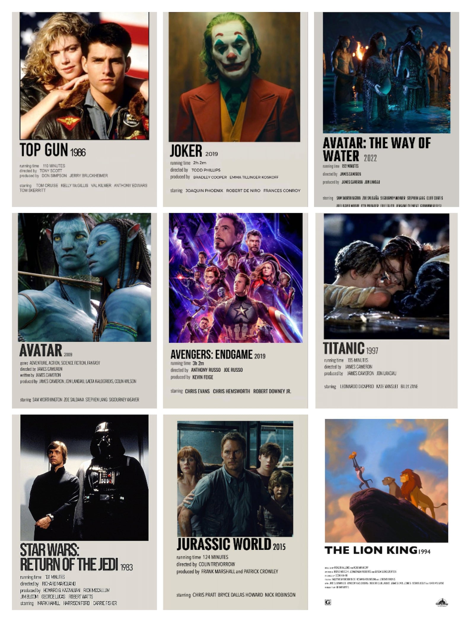 300PCS Minimalist Movie Covers Kit Vintage Movie Posters - Etsy