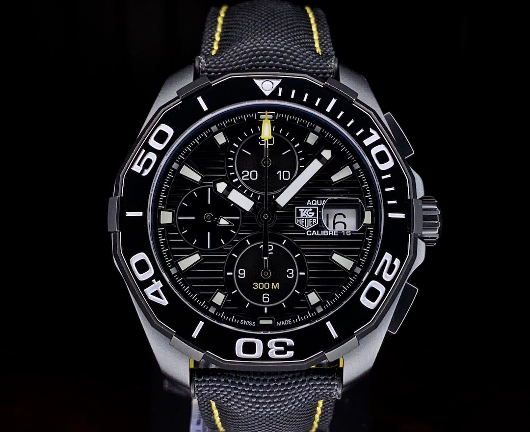 2019 Tag Heuer Aquaracer Chronograph 300m Titanium PVD Ceramic Bezel ...