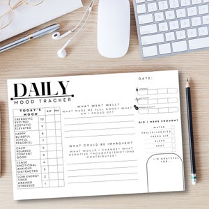 DIGITAL MOOD TRACKER. Instant Download Digital Printable Daily Mood ...