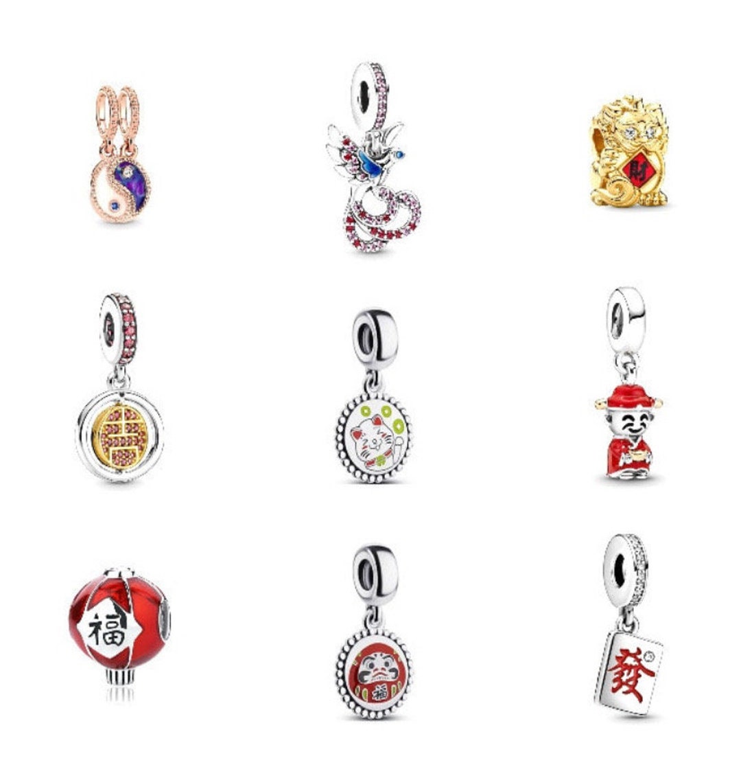 S925 Sterling Silver Japanese, Dragon, Ryuu, Tatsu, Neko, Yin and Yang ...