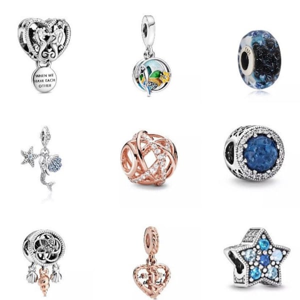 Blue Pandora Charm - Etsy