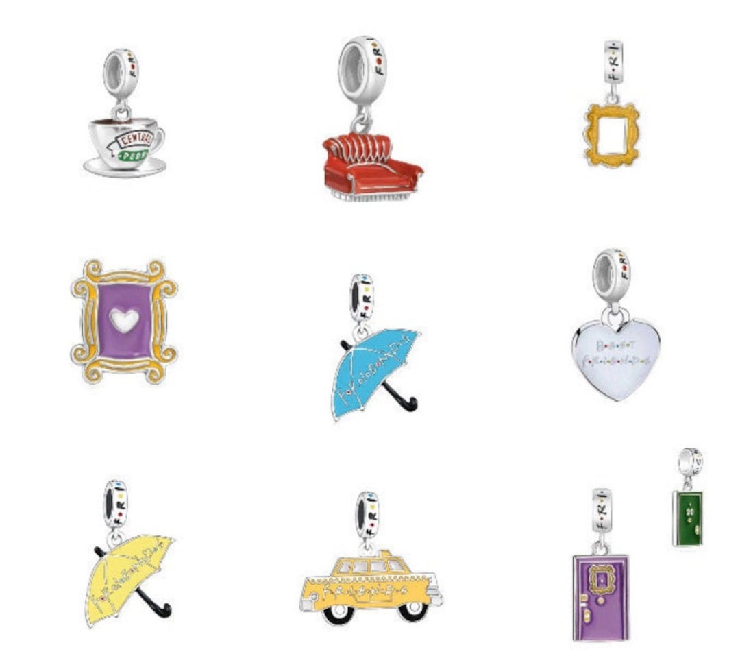 S925 Sterling Silver Friends TV Show, Central Perk Pandora Charm ...