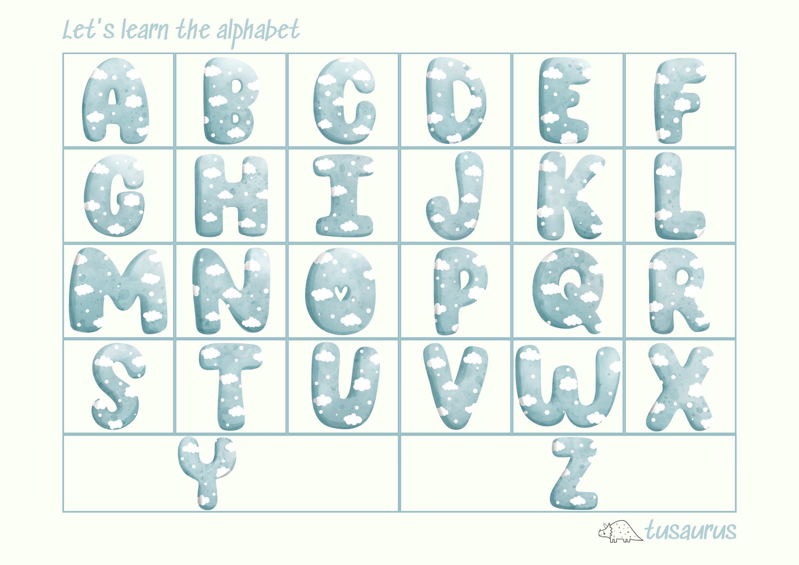 Printable Alphabet Letters & Numbers - Etsy