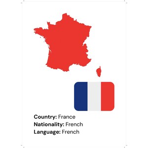 All Countries With Printable Flags, Maps, Nationalities and Languages ...