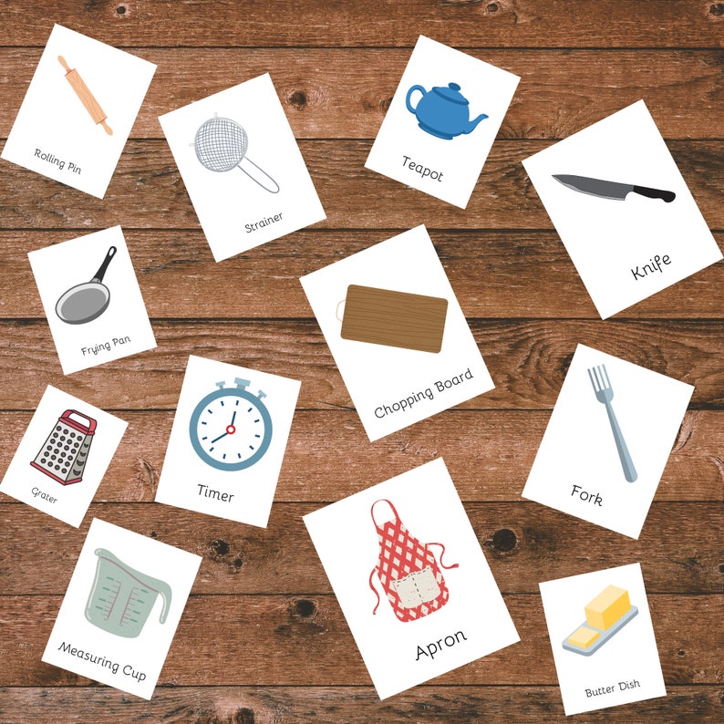 Printable Fruits, Vegetables and Kitchen Utensils | Educational for ...