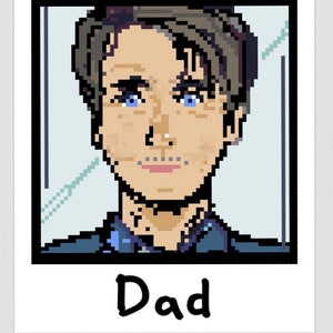 Digital Pixel Polaroid Art 8bit Retro Portrait - Etsy