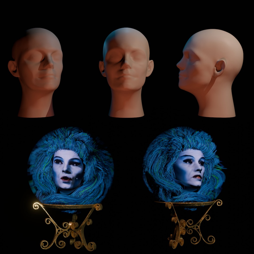 File .stl-accurate Madame Leota Head and Stand for 3d Printing - Etsy