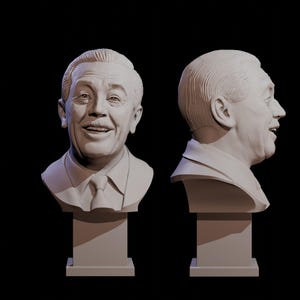 Walt Disney Bust .STL Files - Etsy