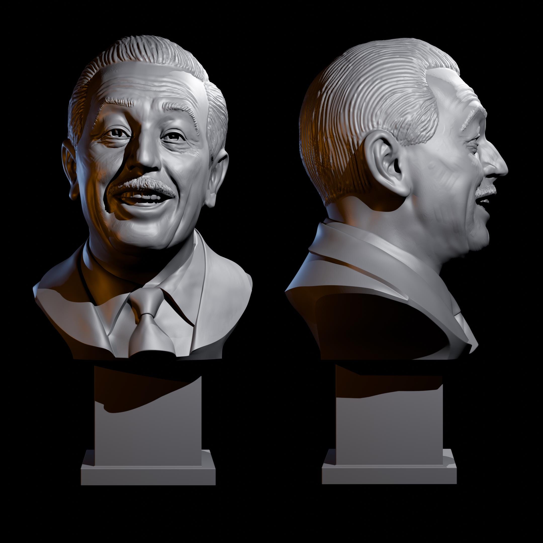 Walt Disney Bust .STL Files - Etsy