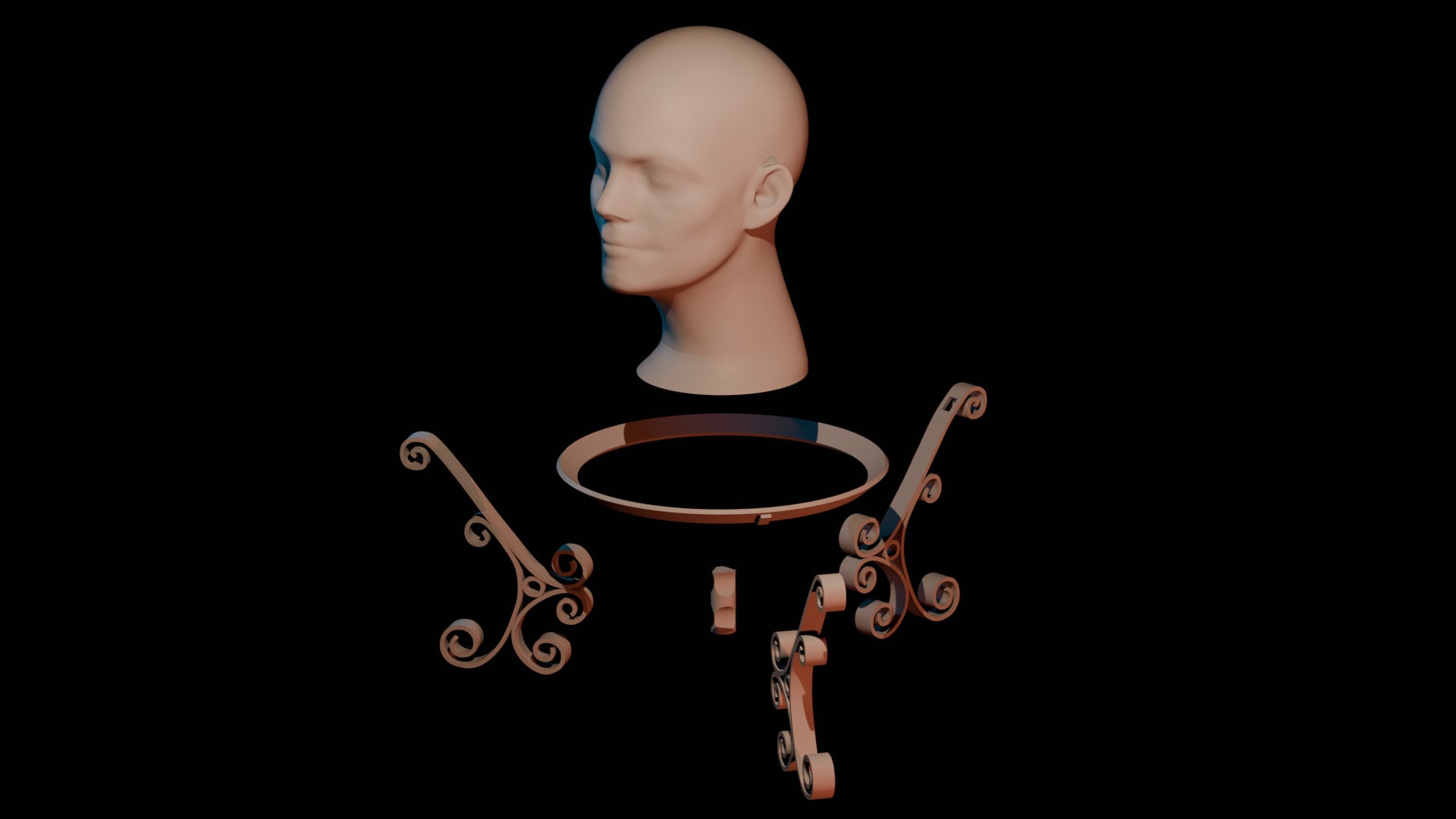 File .stl-accurate Madame Leota Head and Stand for 3d Printing - Etsy