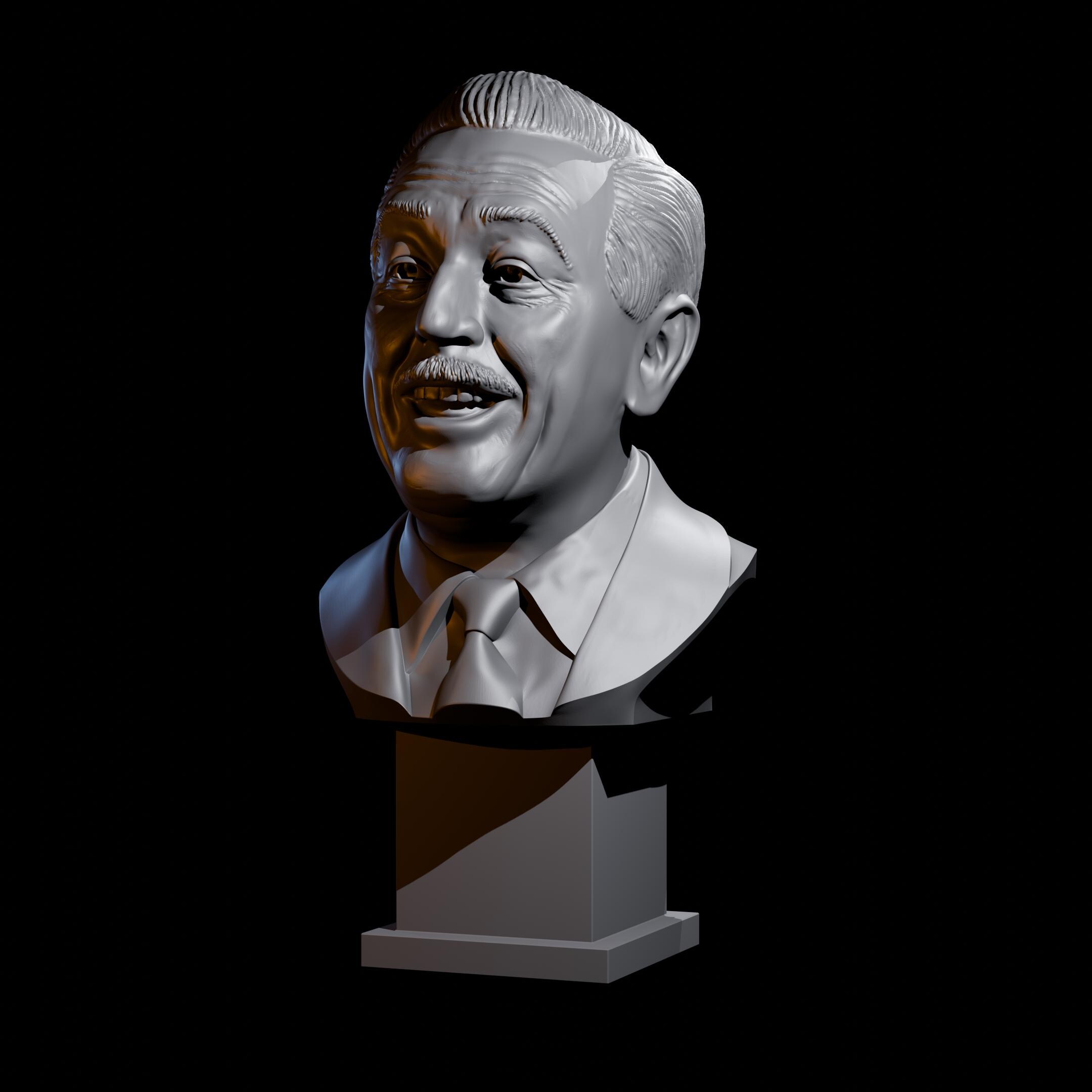 Walt Disney Bust .STL Files - Etsy