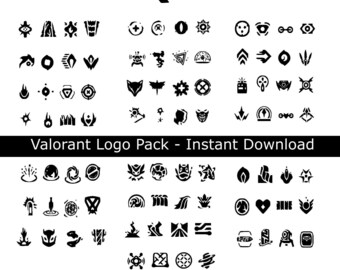 Valorant Agents SVG PNG Pdf Abilities Phoenix Raze Sage Sova Viper Riot ...