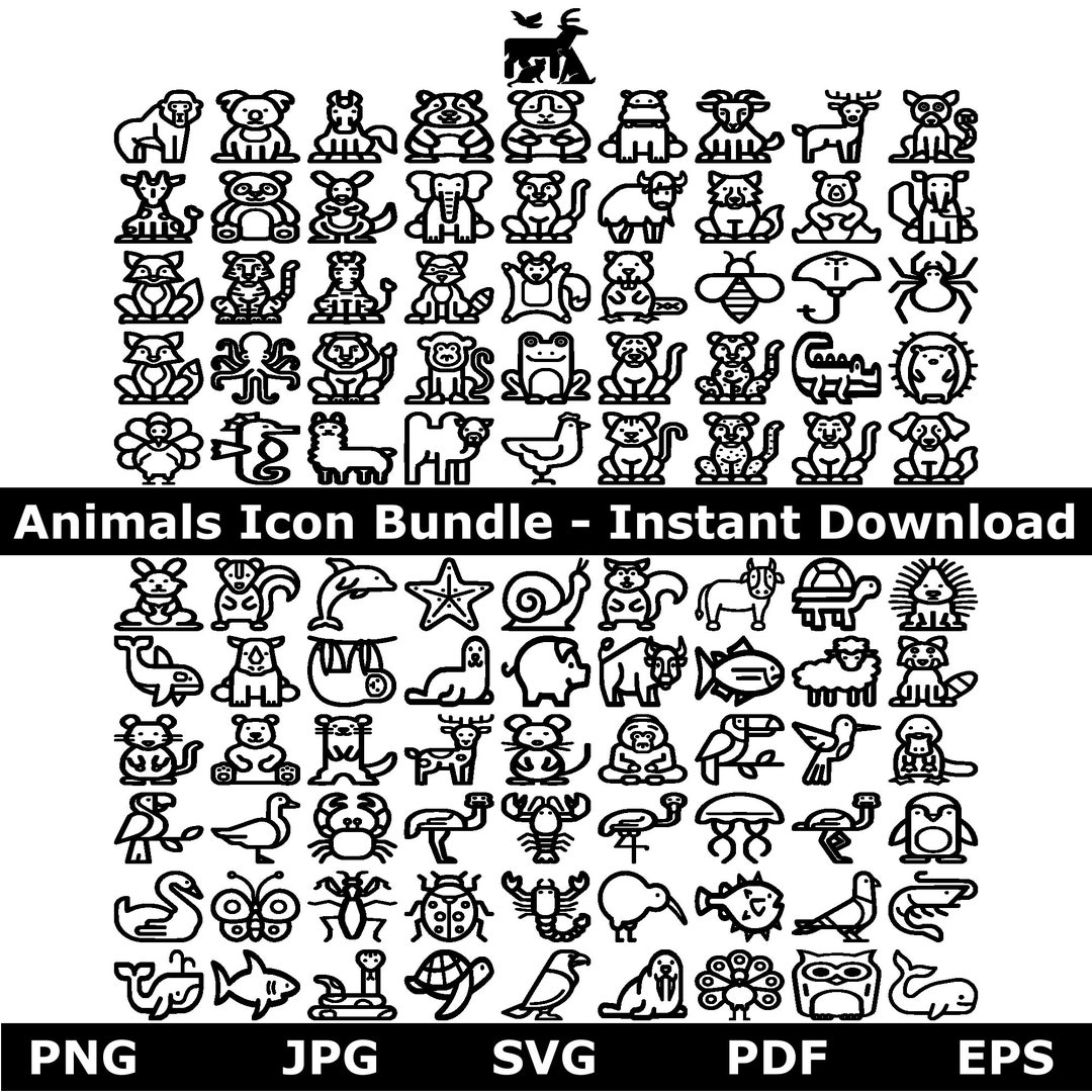 Animal SVG Bundle, Animal Icon, Animal Logo Pack, Safari Animal SVG ...