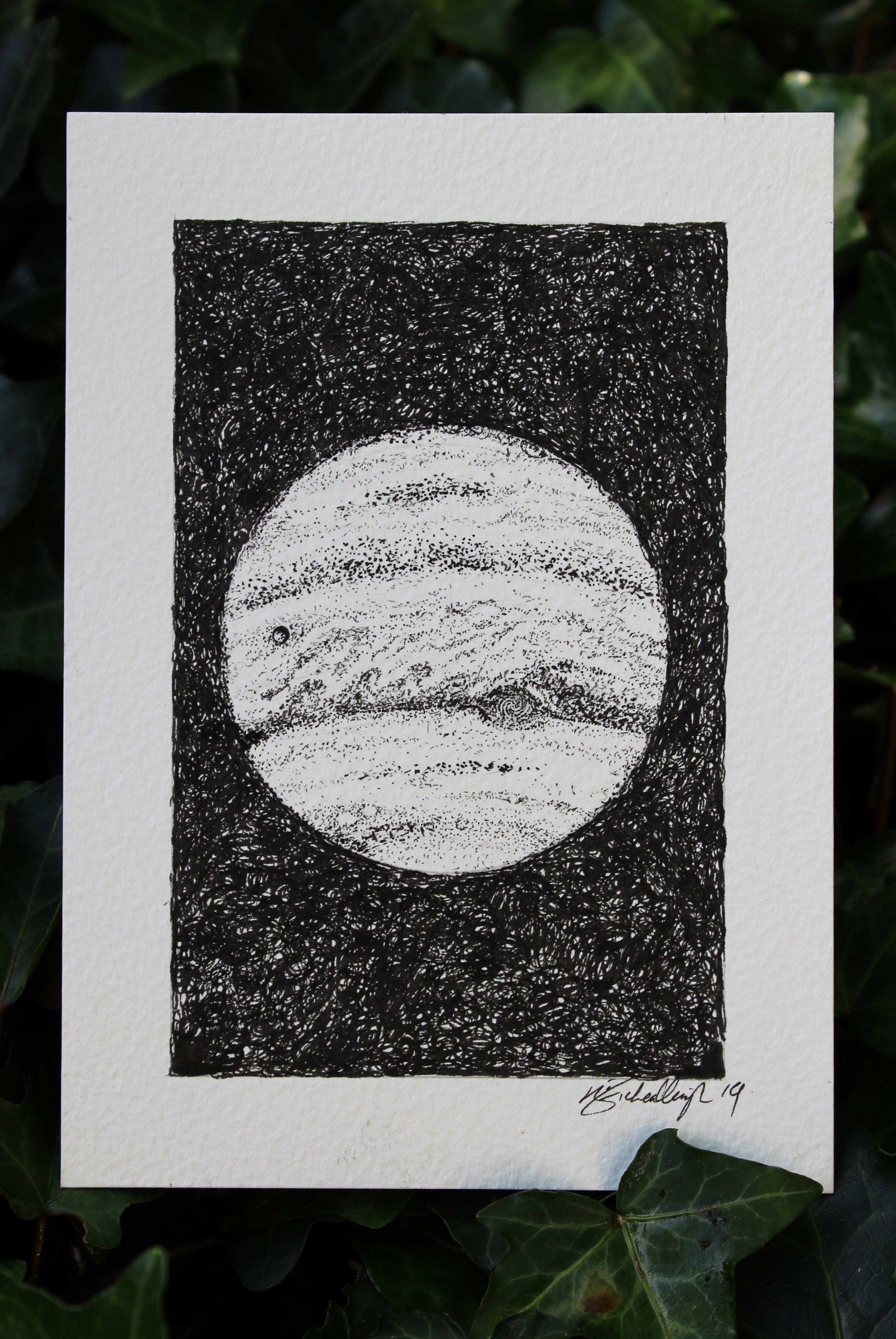 Jupiter And Moons Drawing