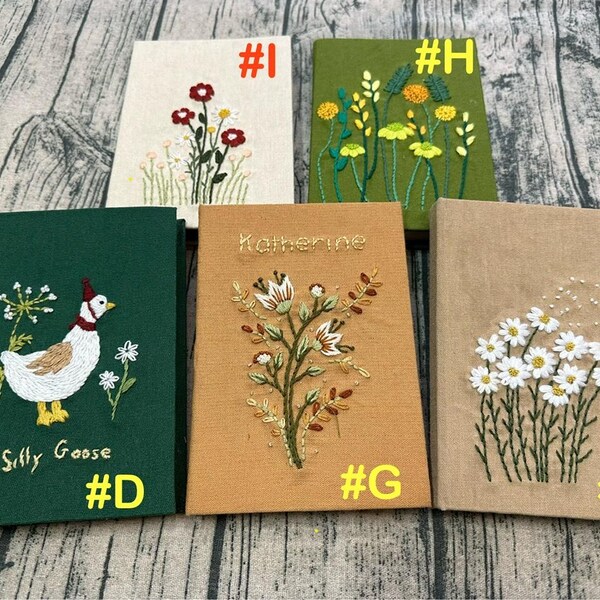 Embroidered Notebook - Etsy