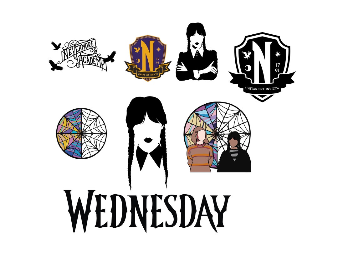 Wednesday Addams Nevermore Academy Logo Wednesday Bundle - Etsy