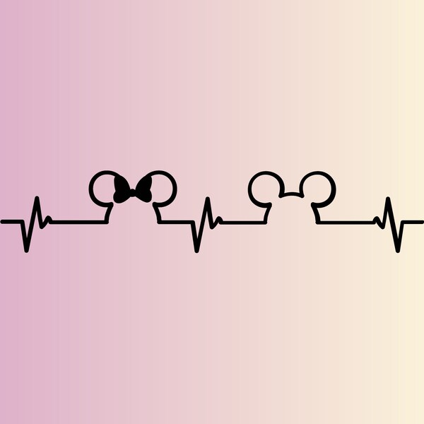 Mickey Mouse Line Drawing - Etsy