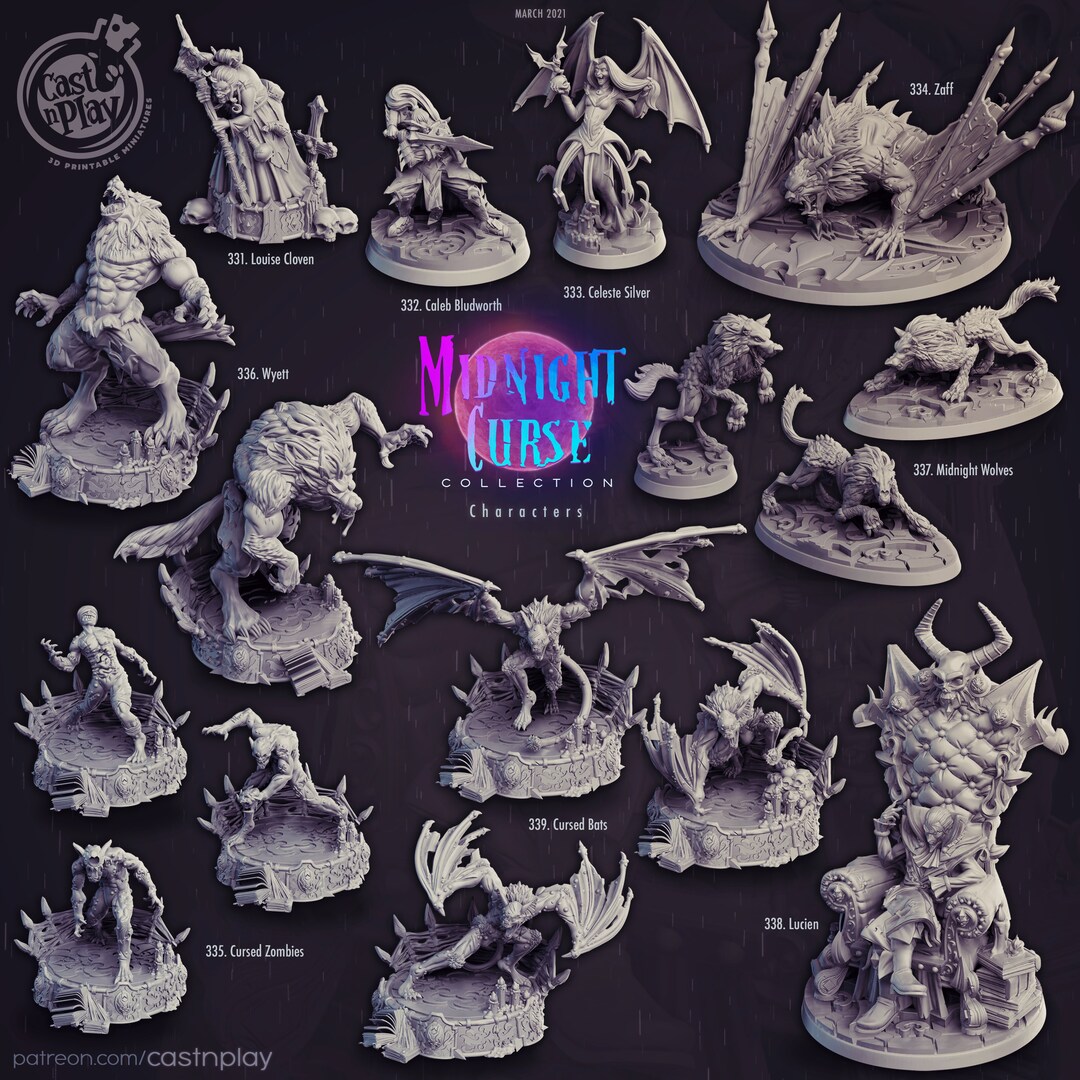 Midnight Creatures STL - Etsy