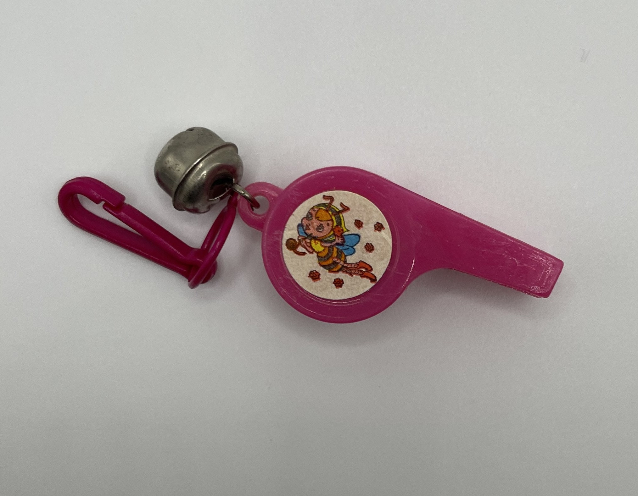 Vintage 80s Retro Plastic Bell Charms PINK WHISTLE - Etsy