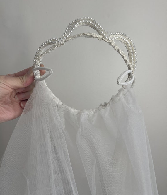 Vintage 80s First Holy Communion Dress with Veil - Gem