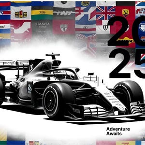 2025 F1 Racing Calendar PDF • Printable Formula 1 Schedule • Grand Prix ...