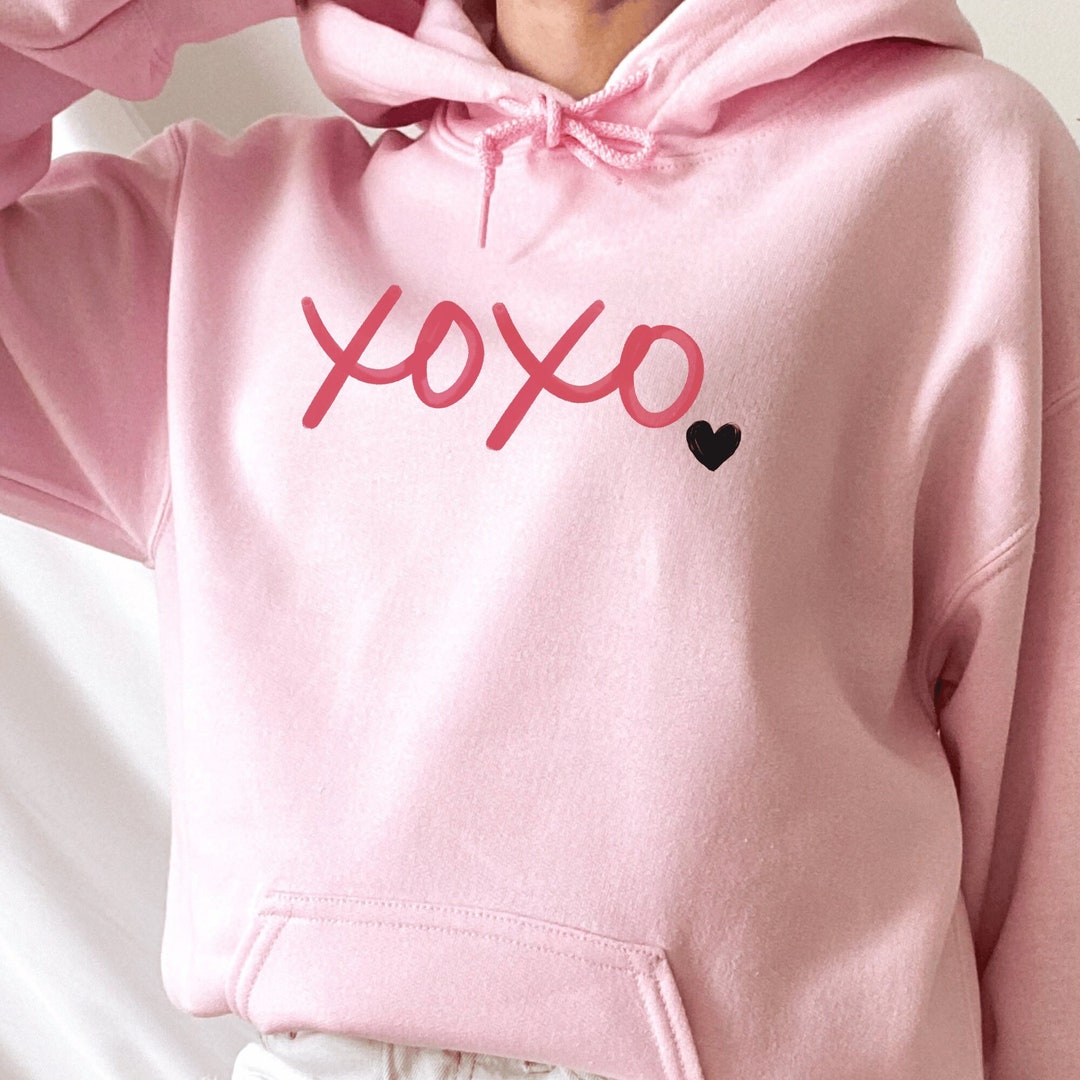 Pink XOXO Sweatshirt Hoodie XOXO Love Sweatshirt Valentine Xoxo Shirt ...