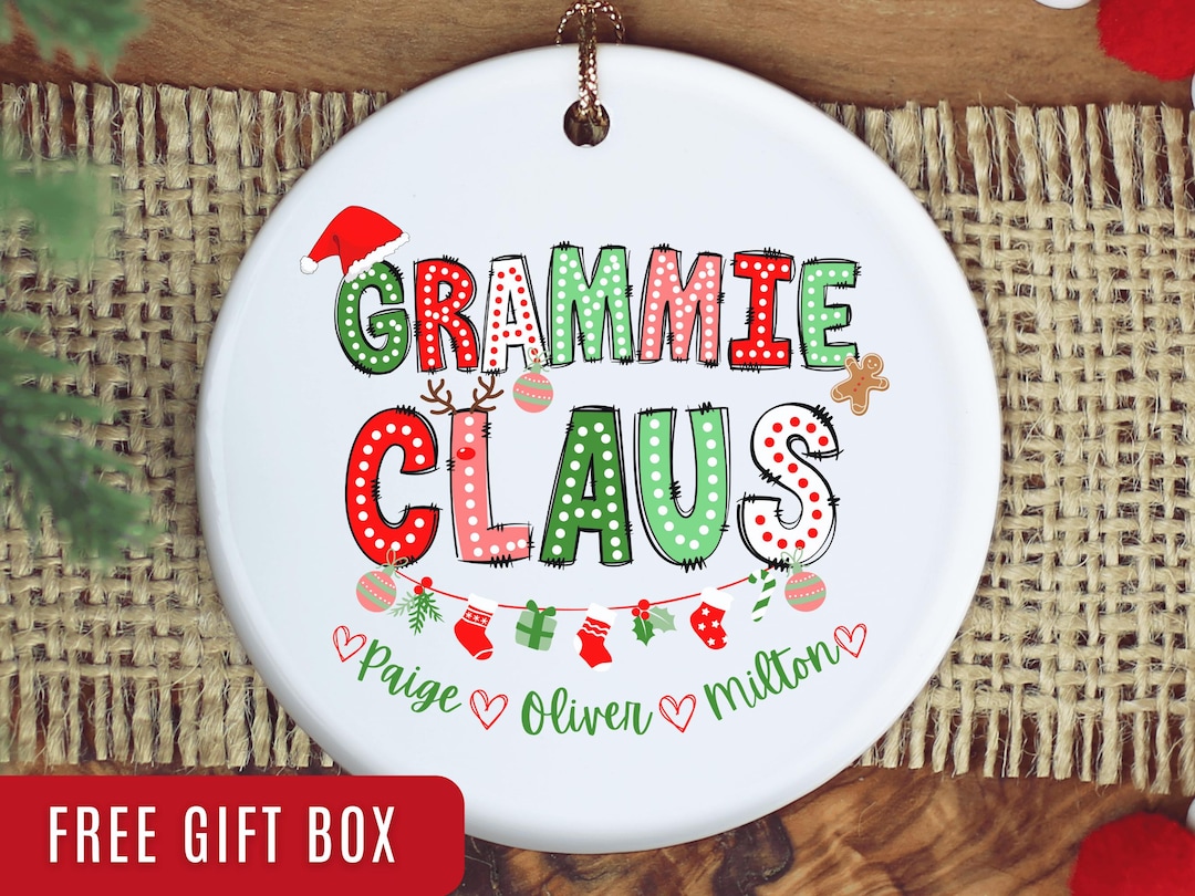Grammie Claus Ornament Personalized Grammie Claus Christmas Ornament ...