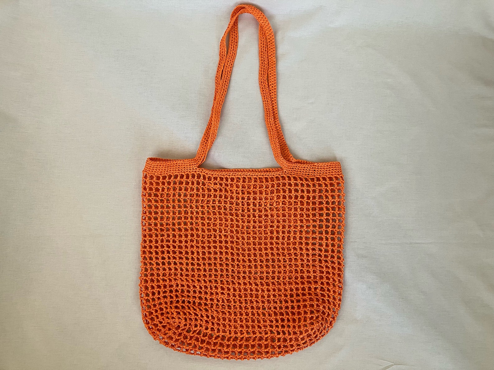 Paper Yarn Bag, Hand-knitted Tote, Crochet Raffia Tote, Mother's Day ...