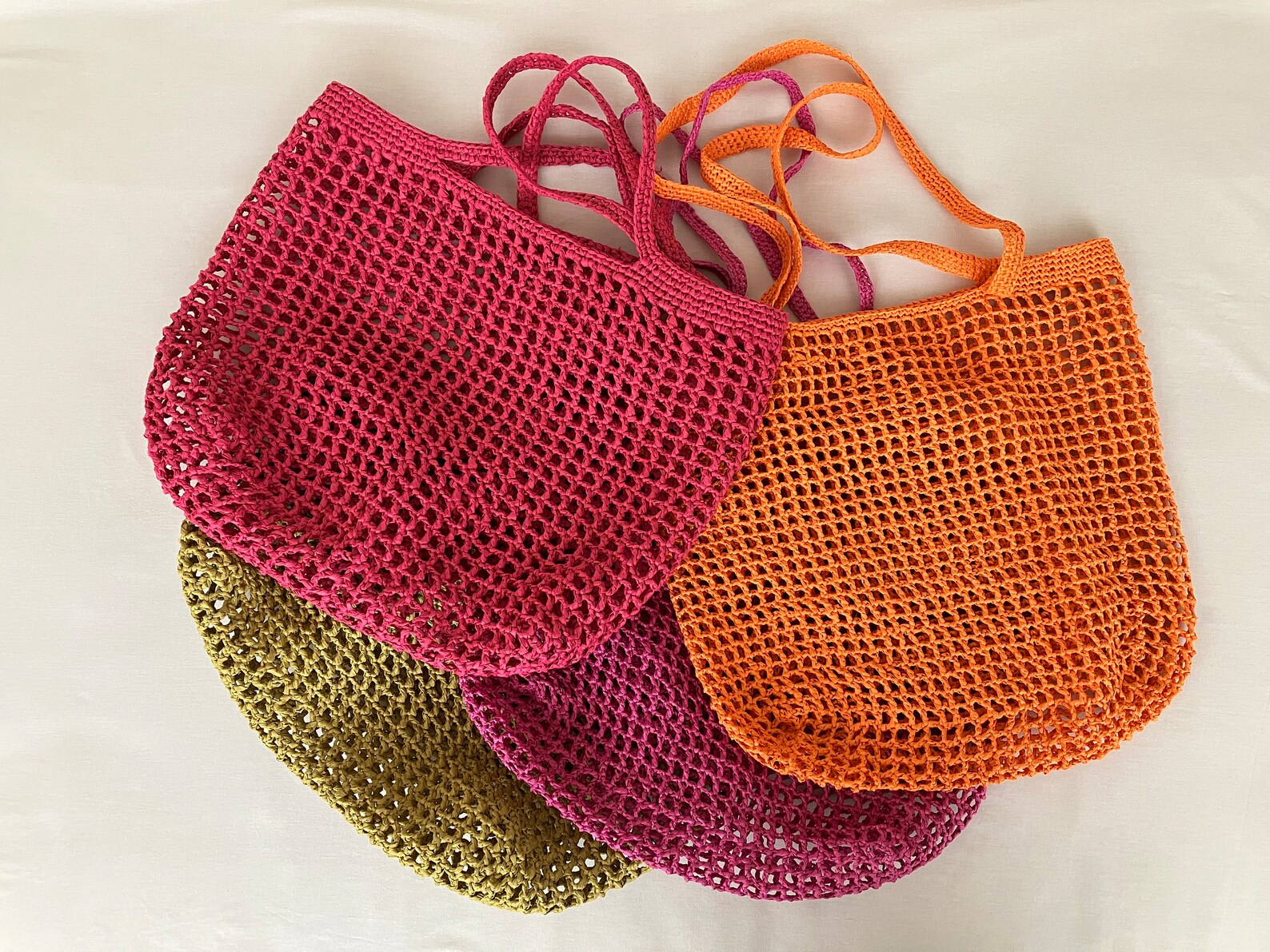 Paper Yarn Bag, Hand-knitted Tote, Crochet Raffia Tote, Mother's Day ...