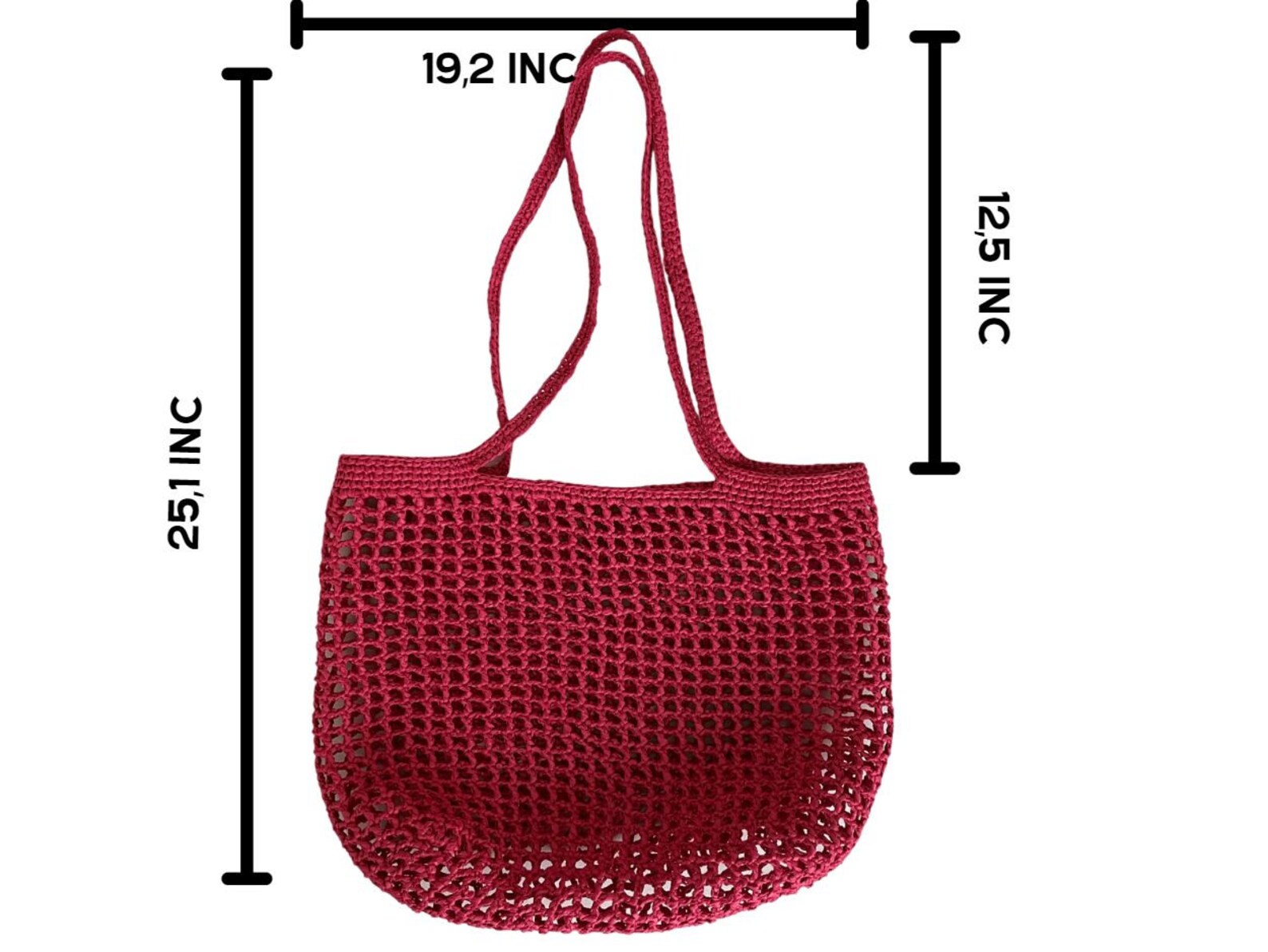 Paper Yarn Bag, Hand-knitted Tote, Crochet Raffia Tote, Mother's Day ...