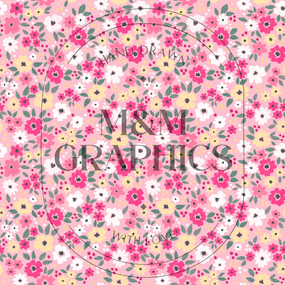 Pink Spring Floral Seamless File - Etsy